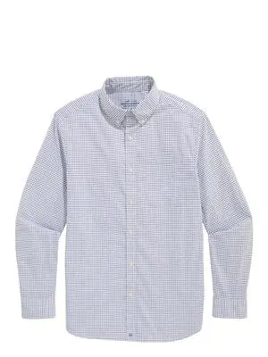 Vineyard Vines Wauwinet Performance Cotton Blend Button-down Shirt - Balsam