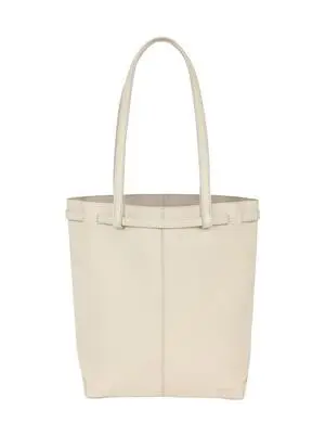 WE-AR4 The Roxie Leather Tote - Cotton White