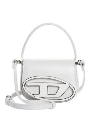 DIESEL® 1dr Leather Crossbody Bag - White