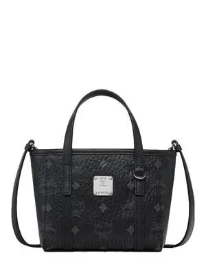 Mcm X-mini Toni Top-zip Shopper In Visetos - Black