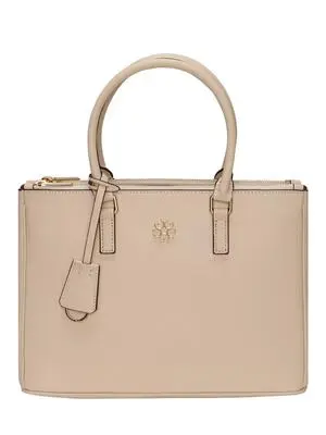 Gorski Top Handle Leather Crossbody Bag - Beige