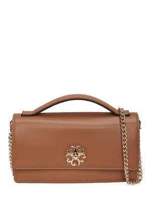 Gorski Top Handle Leather Crossbody Bag - Tan