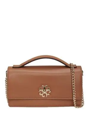 Gorski Top Handle Leather Crossbody Bag - Tan