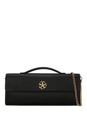 Gorski Top Handle Leather Crossbody Bag - Black