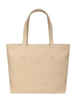 Gorski Leather Tote Bag With Removable Zipped Pouch - Beige