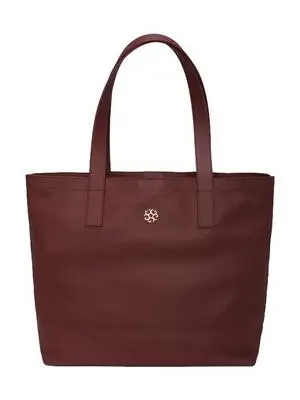 Gorski Leather Tote Bag With Removable Zipped Pouch - Burgundy