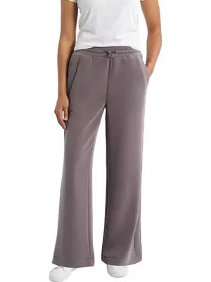 CITY BLUES Wide Leg Athletic Pants - Dark Gray