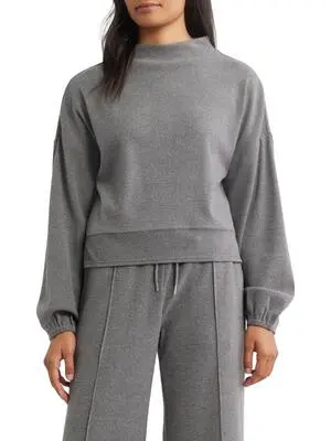 CITY BLUES Funnel Neck Sweatshirt Gray