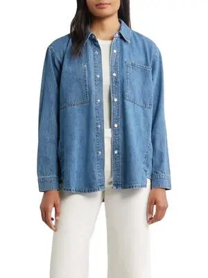 CITY BLUES Gramercy Oversize Denim Shirt - Indigo