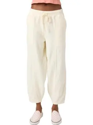 O'Neill Wavelength Crop Terry Joggers - Winter White