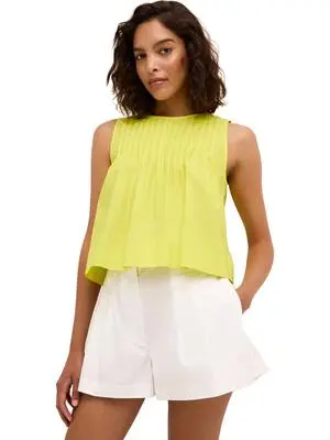 MARIE OLIVER Letta Pleated Top - Sunshine
