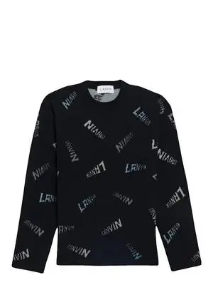 LANVIN Logo Wool Sweater - Black