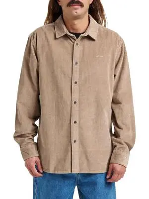 Quiksilver Cotton Corduroy Button-up Overshirt - Fallen Rock
