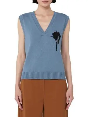 MM BY MAX MARA Bacio Sweater Vest - Avio