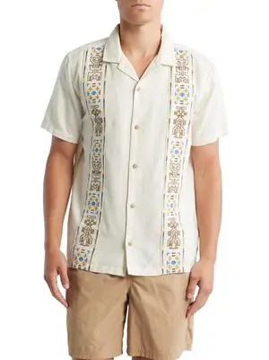 ROARK Gonzo Embroidered Organic Cotton & Linen Camp Shirt - Ioy