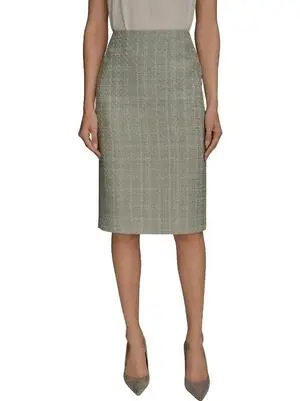 Donna Karan New York Tweed Pencil Skirt - Weathered Sage