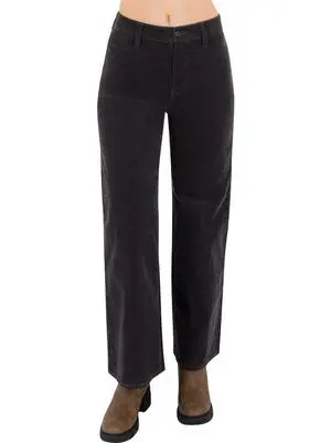 Hurley Wide Leg Corduroy Pants - Black