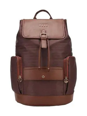 ELLE Eleganza 25l Monogram Backpack - Brown