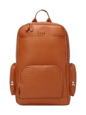 ELLE 27l Leisure Luxe Vegan Leather Backpack - Brown