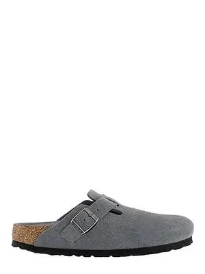 BIRKENSTOCK Boston Suede Clogs Basalt Grey Tfb