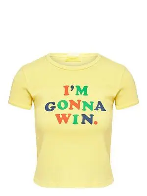 MOTHER Logo-print Cotton-jersey T-shirt - Im Gonna Win