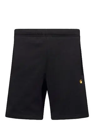 Carhartt Work In Progress Relaxed-fit Cotton Sweat Shorts - Black / Gold
