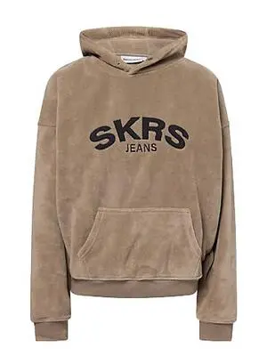SISTERS & SEEKERS Logo-embroidered Fleece Hoody - Otter