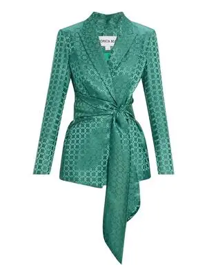 Veronica Beard Issel Printed Tie-front Jacket - Issel Jacket