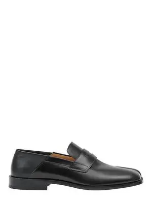 MAISON MARGIELA Tabi Leather Penny Loafers - Black