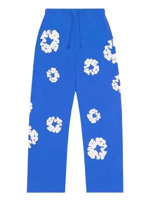 DENIM TEARS Cotton Wreath Baggy Sweatpants - Blue