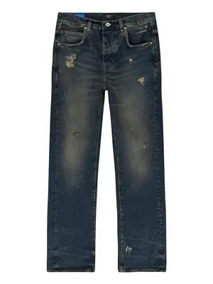 PURPLE BRAND Ripped Wide Leg Jeans - Blue