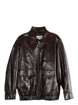 MAISON MARGIELA Faux Leather Jacket - Red