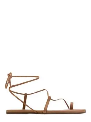 TKEES Ankle-Tie Leather Sandals