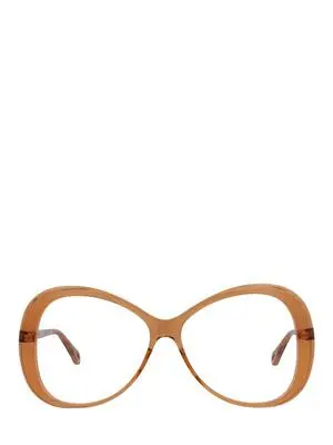 Chloé Round-frame Bio Acetate Optical Frames - Orange Orange Transparent (ch0011o/30009851/001)