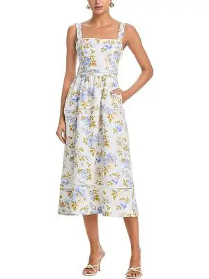 REFORMATION Everett Linen Dress Romantic - Exclusive
