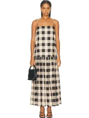 SEROYA Aydan Maxi Dress - Gingham Large