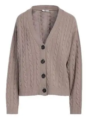 Peserico Cardigan In Virgin Wool Blend - Beige