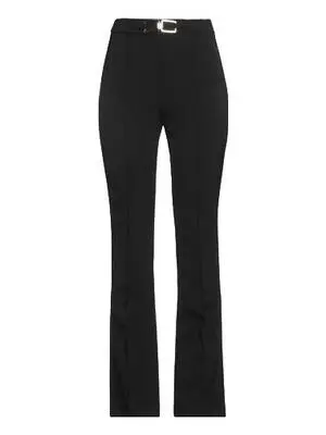 LIU •JO Flared Crepe Pants Black