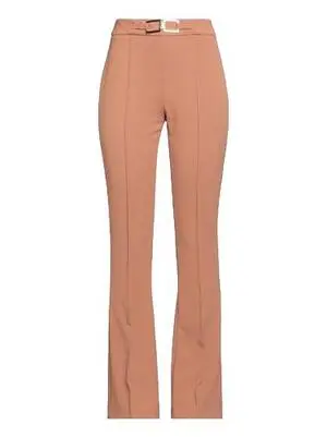 LIU •JO Flared Crepe Pants - Brown