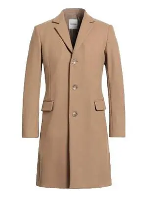 Sandro Felted Single-Breasted Coat Beige