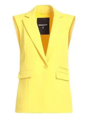 Patrizia Pepe Single-breasted Sleeveless Blazer - Yellow