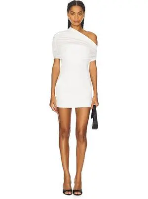 SEROYA Selma Mini Crepe Dress - Porcelain