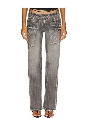 JADED LONDON Hunter Jean - Grey Wash
