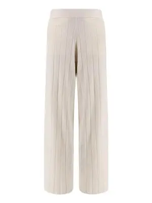 Max Mara Jardin Cashmere Trousers - White