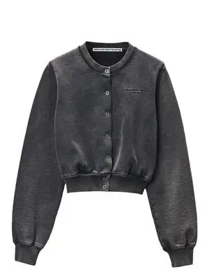 Alexander Wang Shrunken Snap Cardigan - Black