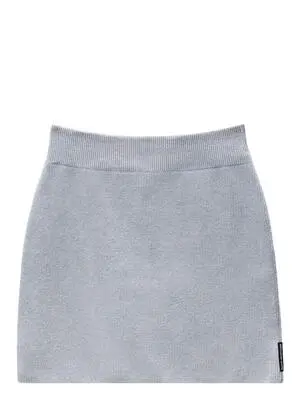 Alexander Wang Mini Skirt With Embossed Logo - Grey