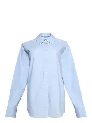 Alexander Wang Oversized Button-down Shirt With Necklace - Blue
