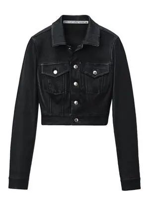 Alexander Wang Shrunken Trucker Jacket - Black