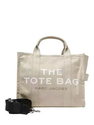 Marc Jacobs Logo Printed Top Handle Tote - Neutrals