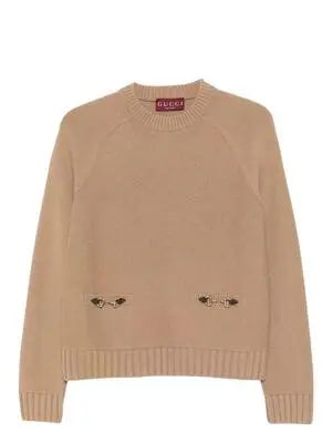 Gucci Cable-knit Long-sleeves Sweater - Brown